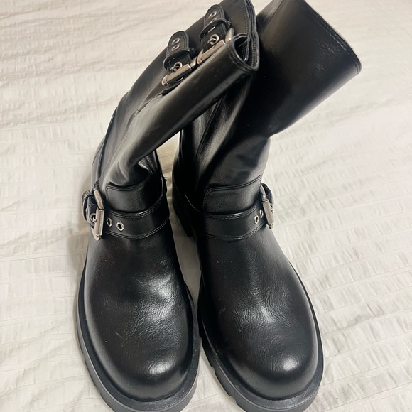 Sara | Shoes | Sara Black Ankle Boots With Strap Detail | Poshmark